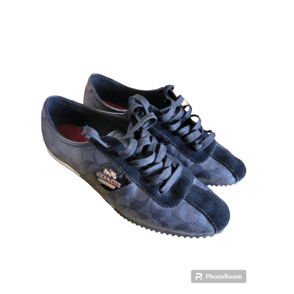 Coach Ivy Sneaker Pebble Black Smoke Sneakers - Gem